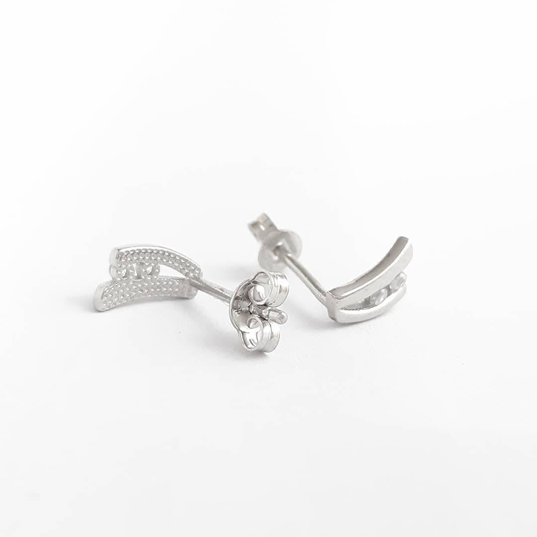 Broquel paloma con zirconia OB - Bassani Joyería